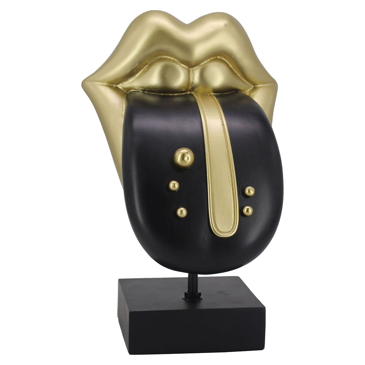Decorative object Tongue (Black/gold) – Lujo Luxury Living